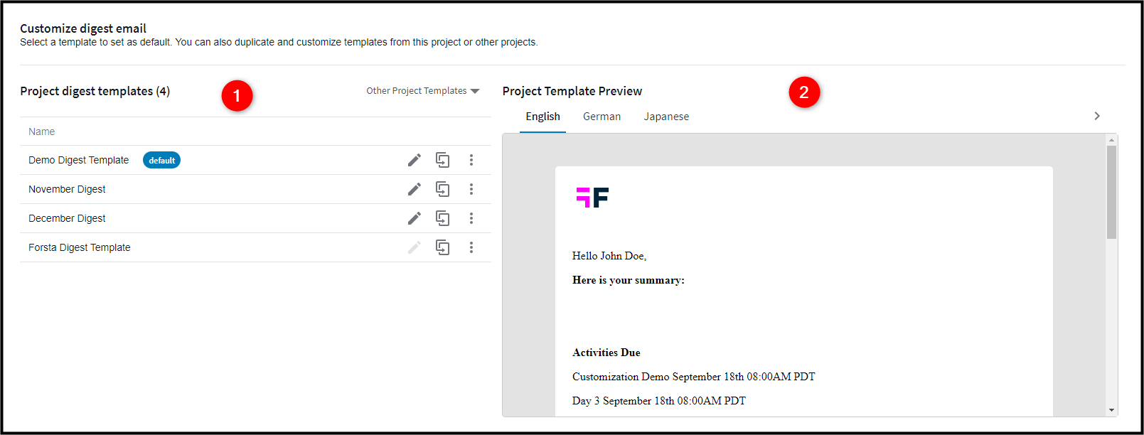 Digest Overview – Plus Digital Diaries